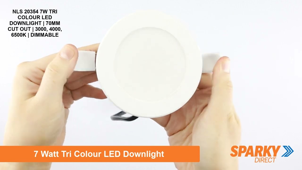7W TRI COLOUR LED DOWNLIGHT | 70MM CUT OUT | 3000, 4000, 6500K ...