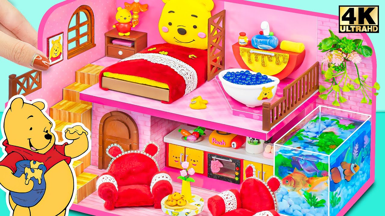 Make 2-Storey Mini Villa for Winnie The Pooh with cute aquarium from ...