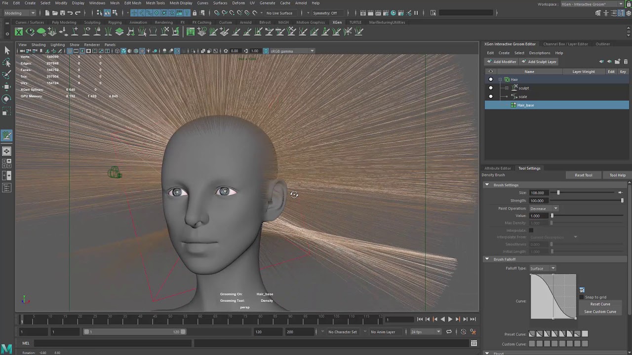 01 basic hair creation and lighting - YouTube