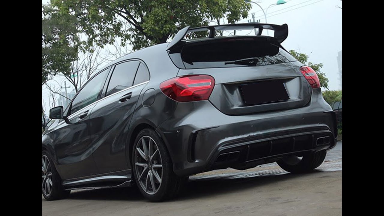 Mercedes Benz A Class W176 A180 A200 A250 A45 Carbon Fiber Rear Spoiler ...