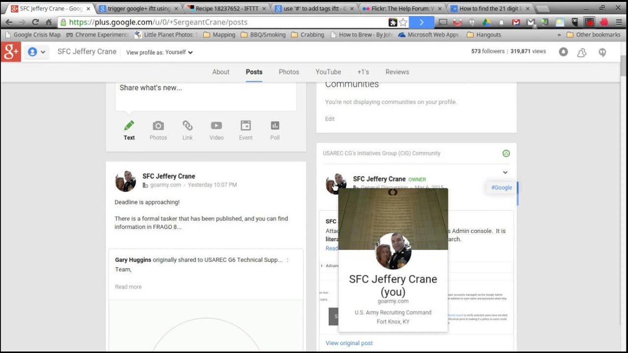 Google+: How to find the 20 digit profile ID number for any user - YouTube