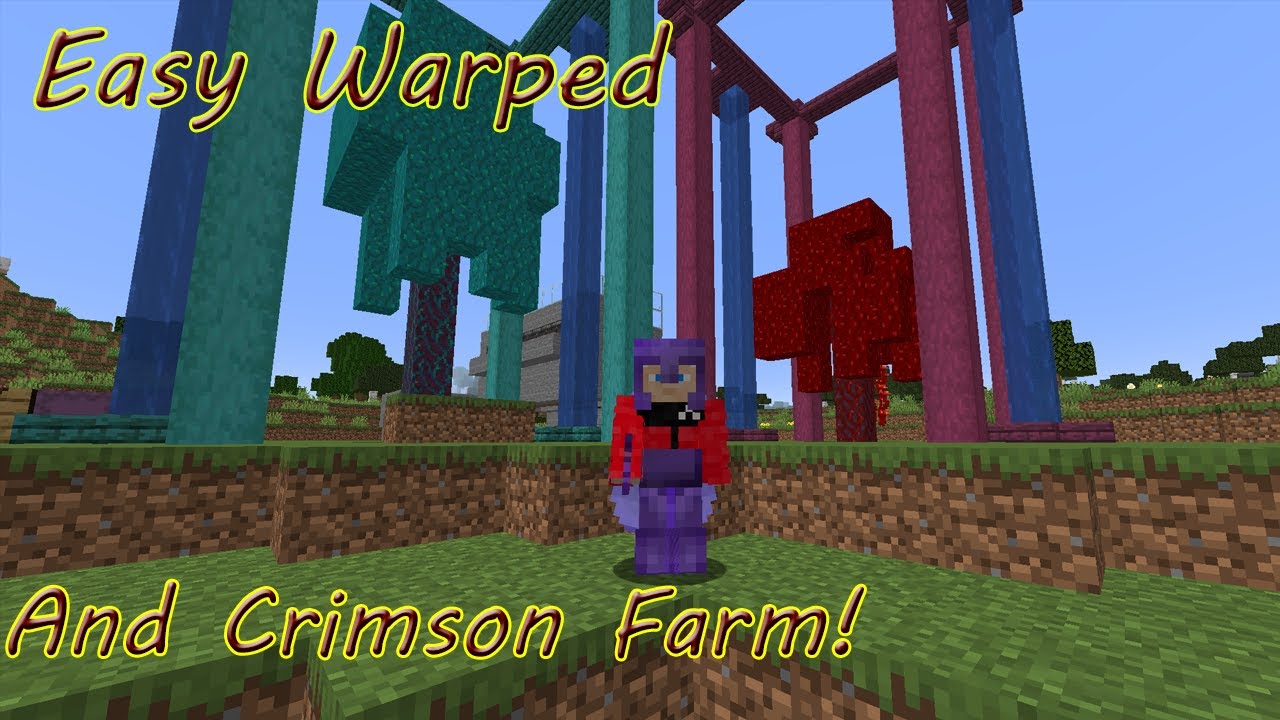 Minecraft 1.16 S1E12 | EASY WARPED AND CRIMSON FARM! - YouTube