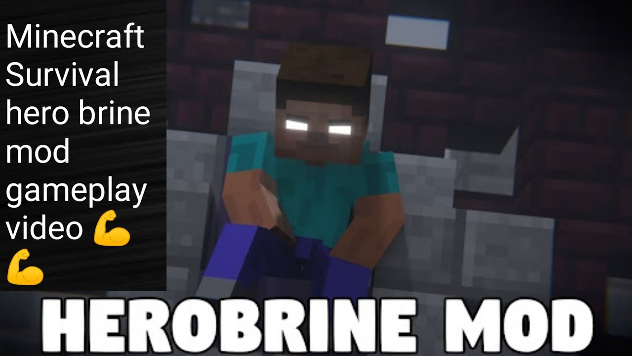 Minecraft Survival hero brine mod gameplay video 💪| hero brine gamerz ...