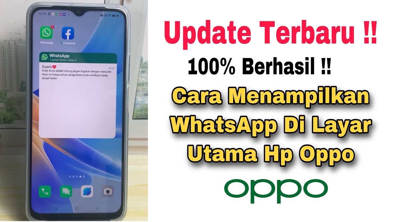 Cara Menampilkan WhatsApp Di Layar Utama Hp Oppo - YouTube