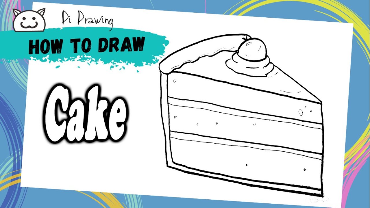 How to Draw Piece of Cake - YouTube