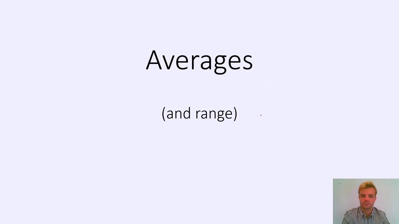 Averages and Range - YouTube