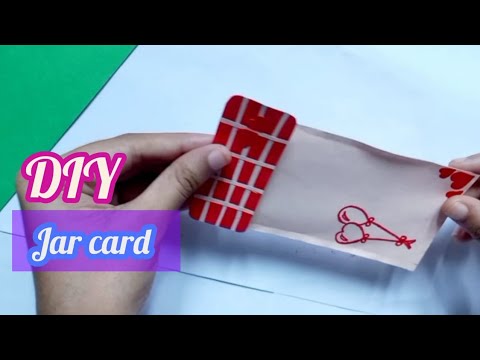 diy / jar card / how to make jar card - YouTube