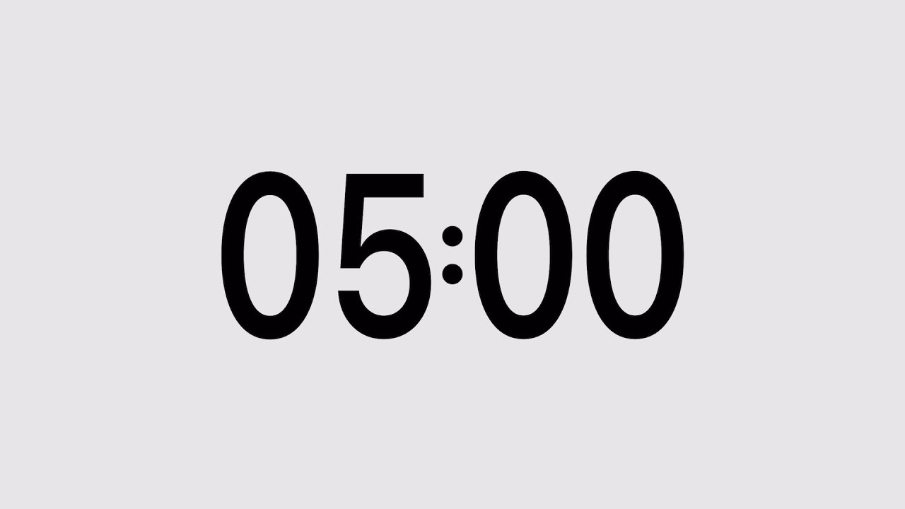 5 minute timing, Timer & alarm clock. - YouTube