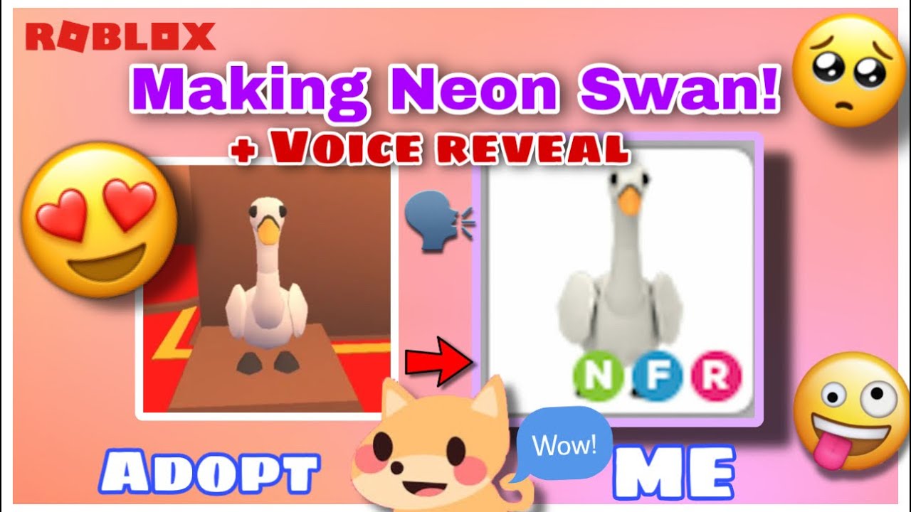 Making neon swan in adopt me! 😍🔥 + Voice reveal + New Intro‼️ - YouTube