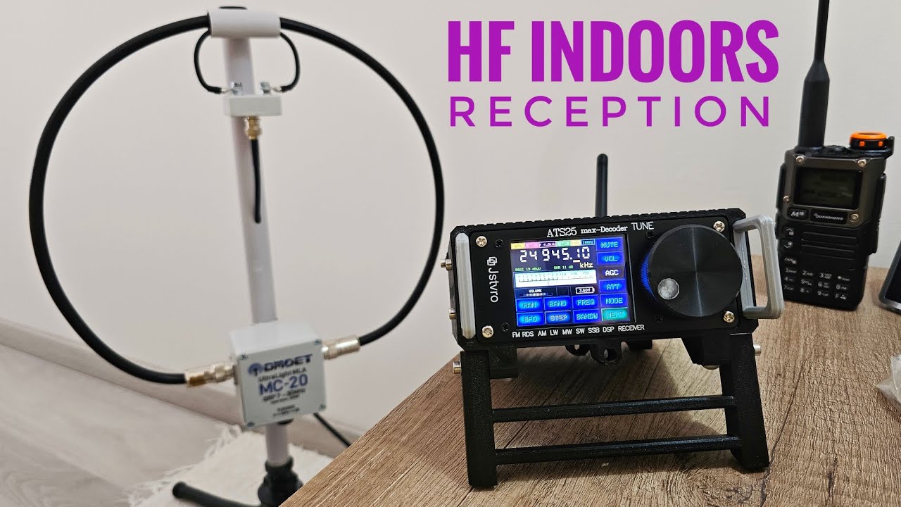 HF INDOORS RECEPTION - ATS25 max-Decoder & Mini MC-20 Magloop Antenna ...
