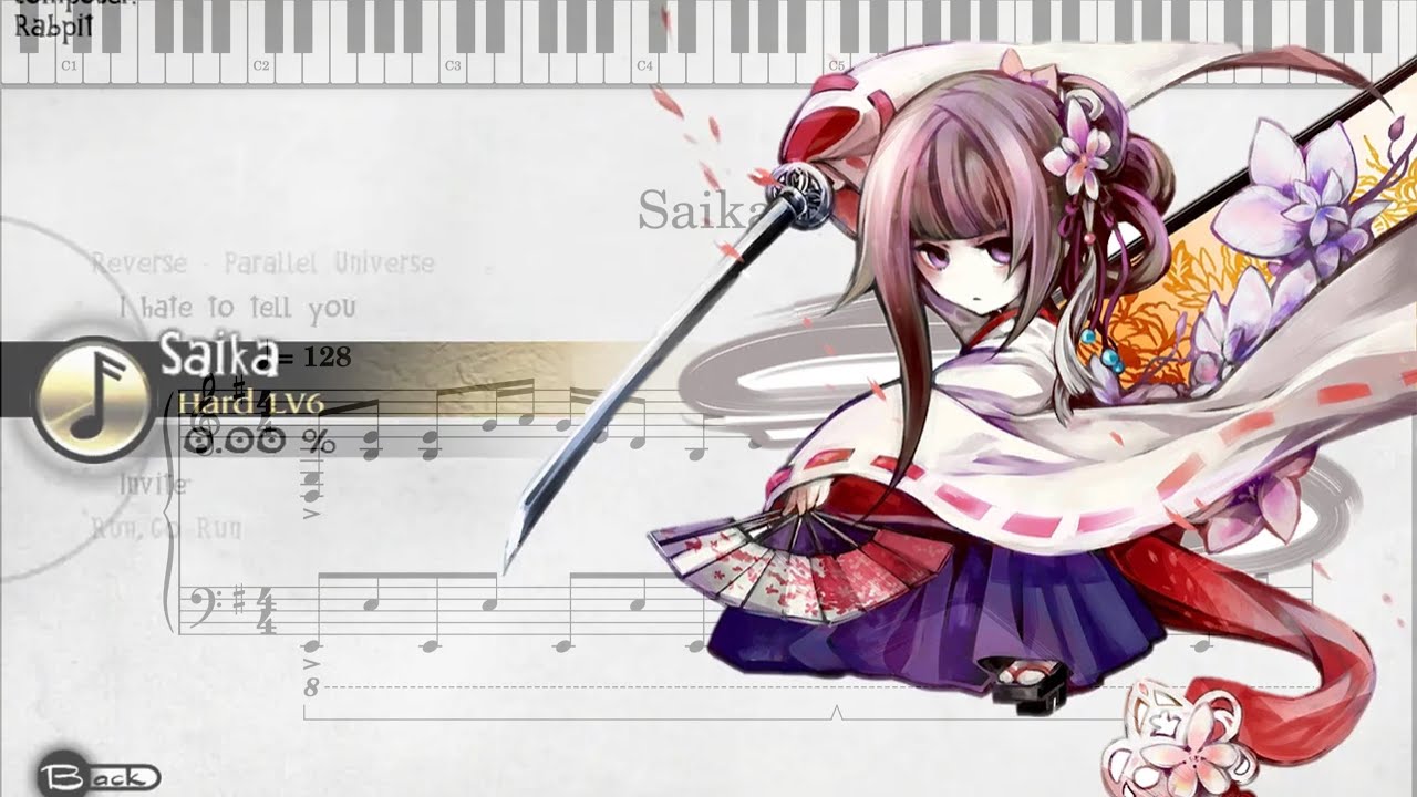 【Deemo】Saika - piano sheet music - YouTube