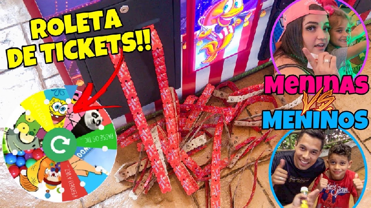 ROLETA MISTERIOSA DE TICKETS MENINAS VS. MENINOS | QUEM GANHOU 2 MIL ...