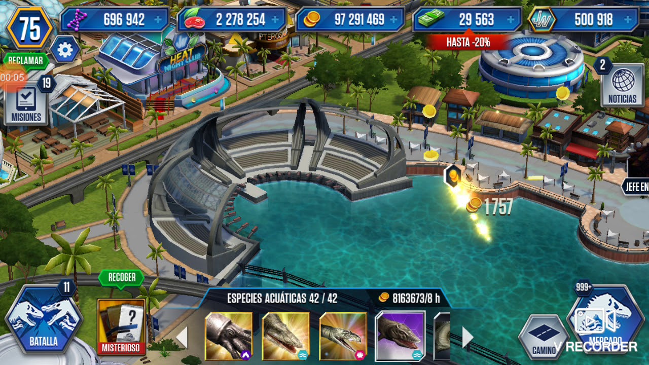 Jurassic World The GAME XINATHODON Nivel 40 - YouTube