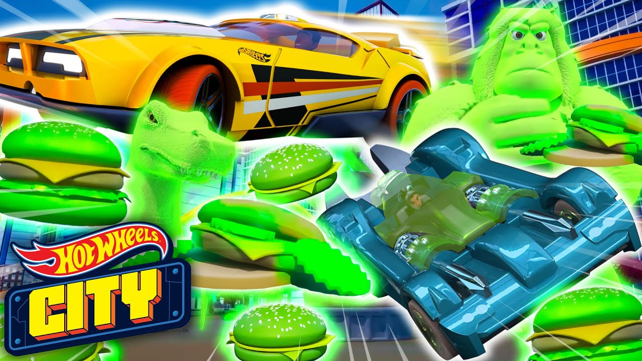 Hot Wheels | Slime and Giant Monsters in Hot Wheels City! - YouTube