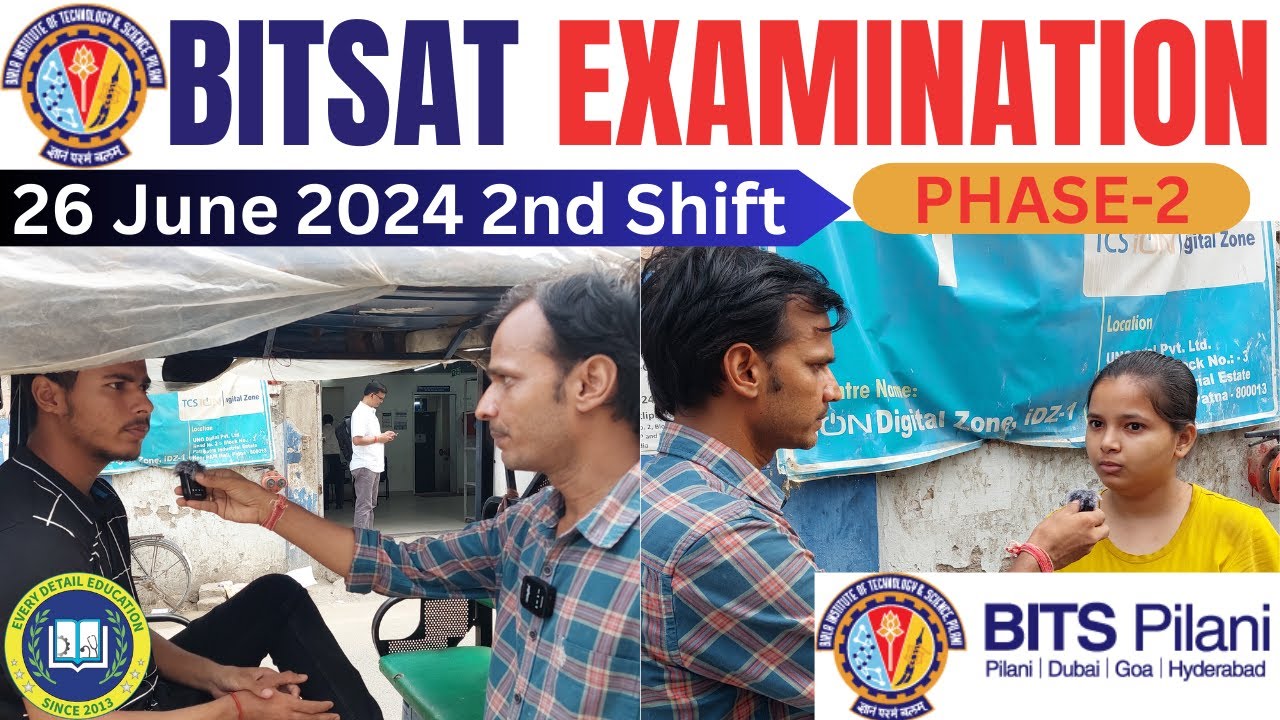 BITSAT 2024 26 June 2nd Shift Examination Review|| Complete Analysis ...