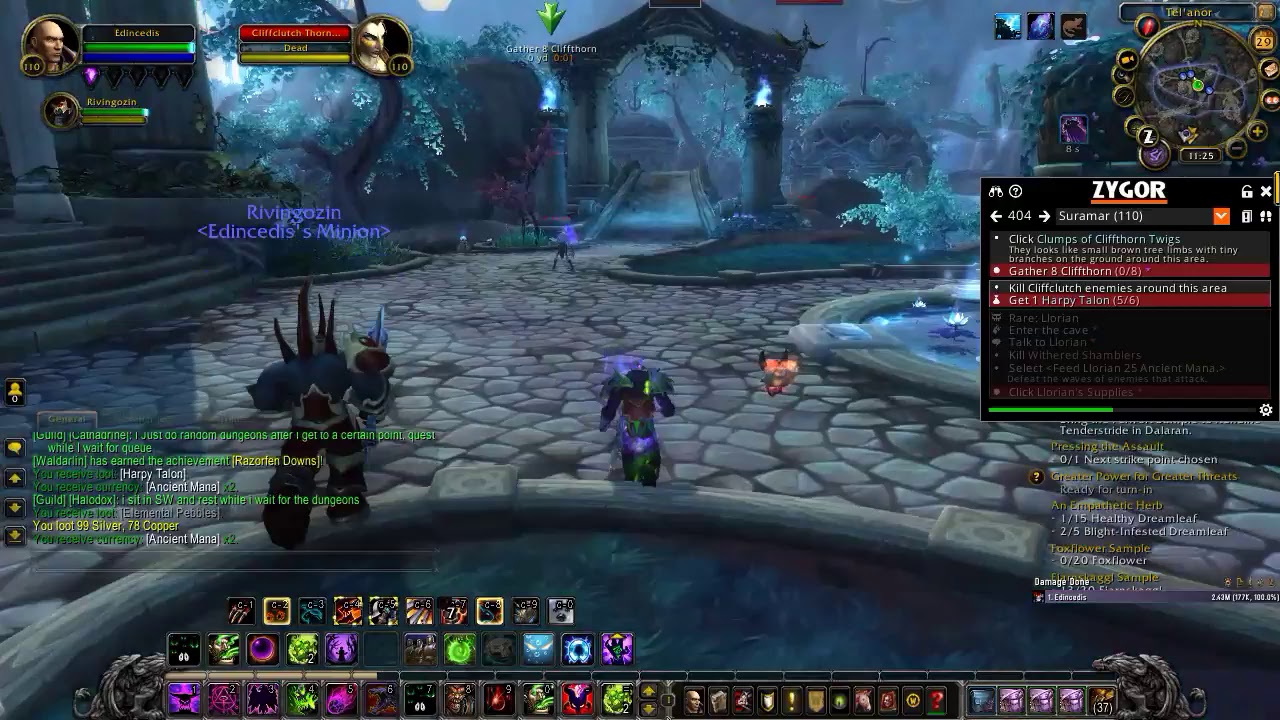 World Of Warcraft - Legion - Level 110 Warlock - Gameplay Video - Using ...