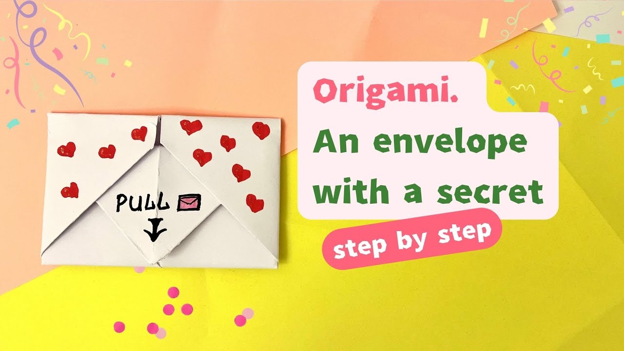 Origami letter envelope A4| SURPRISE MESSAGE CARD | DIY | Step by step ...