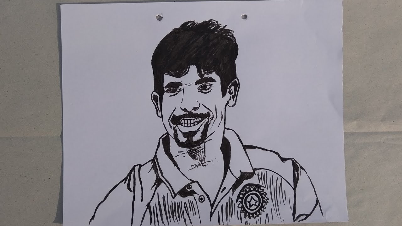 Jusprit Bumrah easy sketch drawing - YouTube