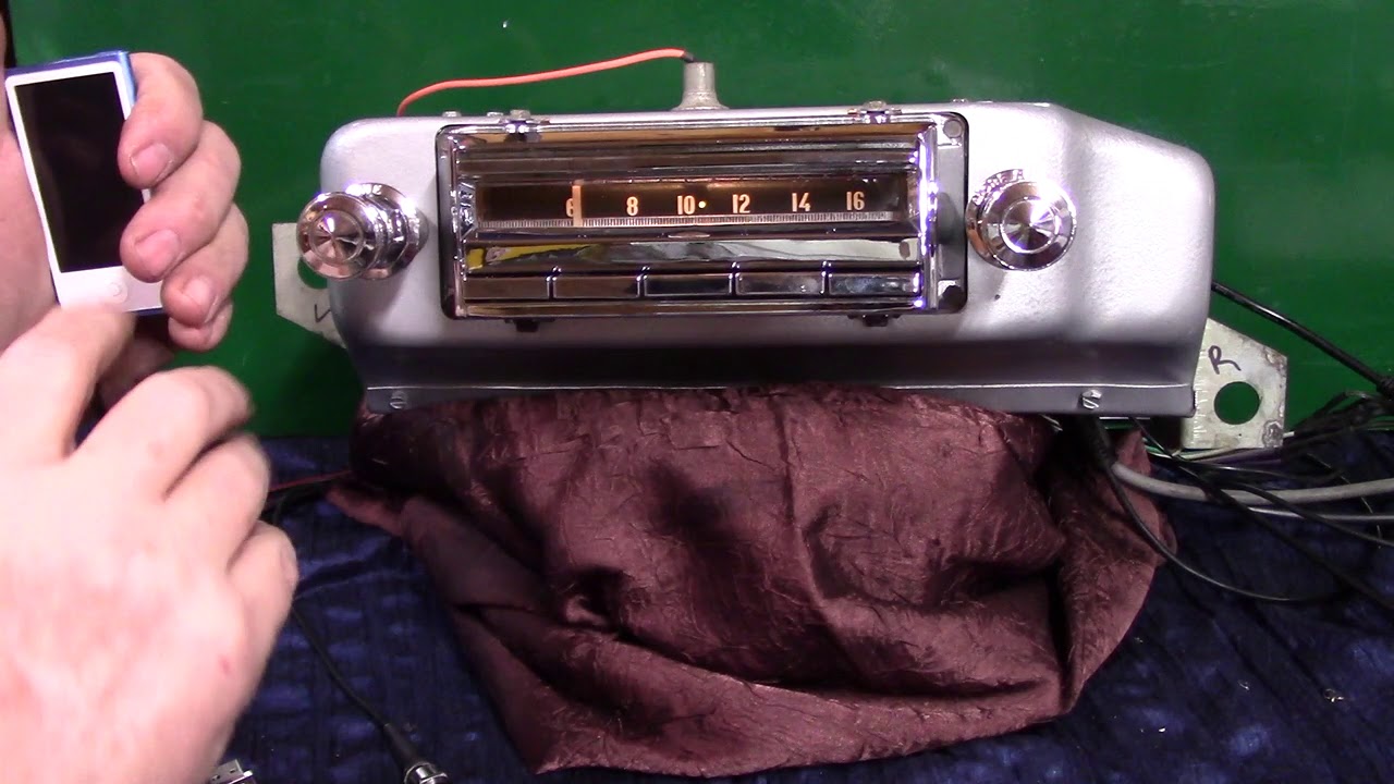 1955 Cadillac original AM Wonder Bar radio - YouTube