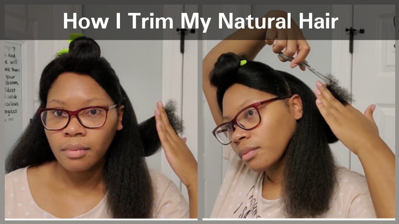 How I Trim My Natural Hair - YouTube