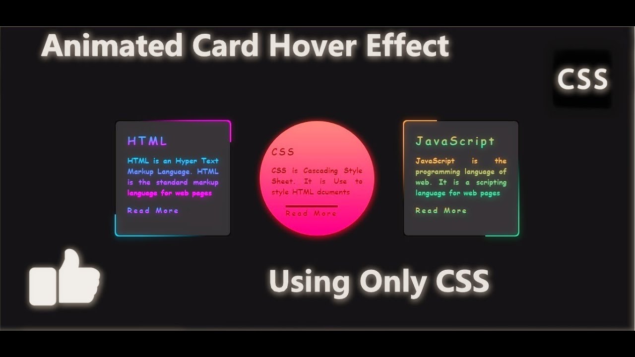Animated Card Hover Effect Using Only Css Css Animation Effect Youtube 5901