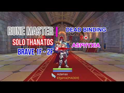 Rune Master Critical SOLO Thanatos Brave 1F - 2F [Death Binding ...