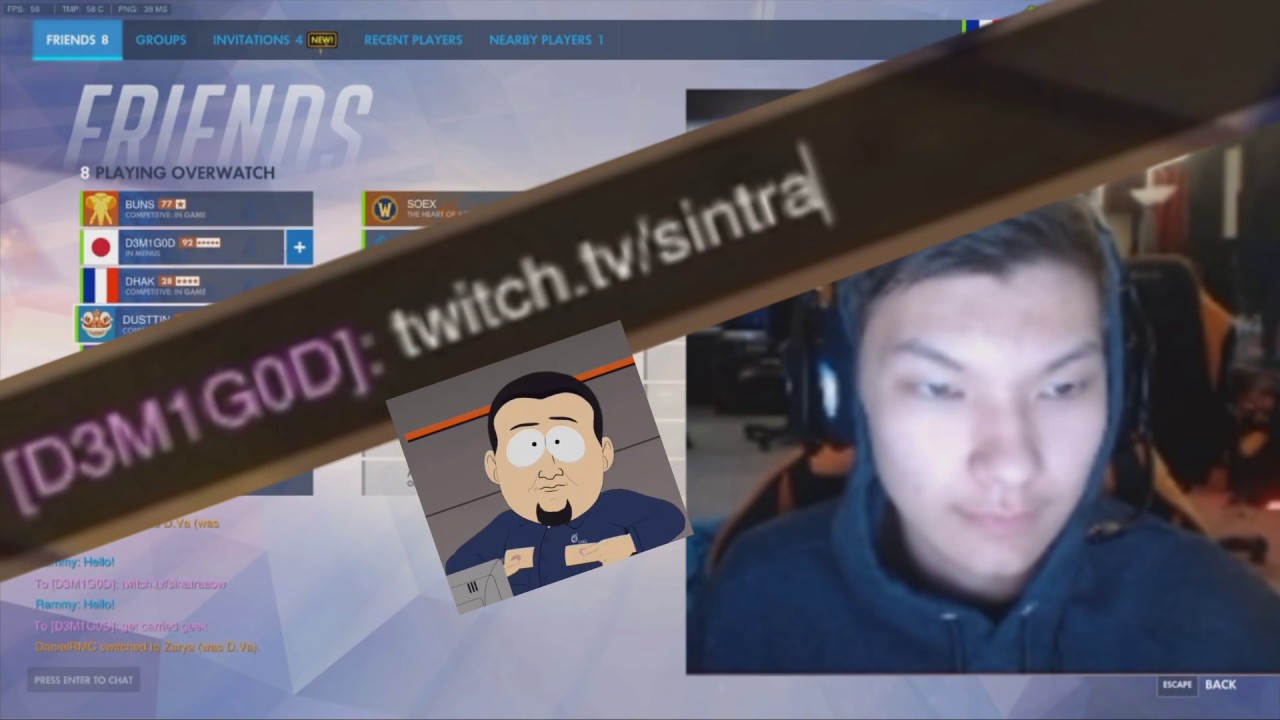 Overwatch Rank 1 player (Sinatraa) is incredibly toxic - YouTube