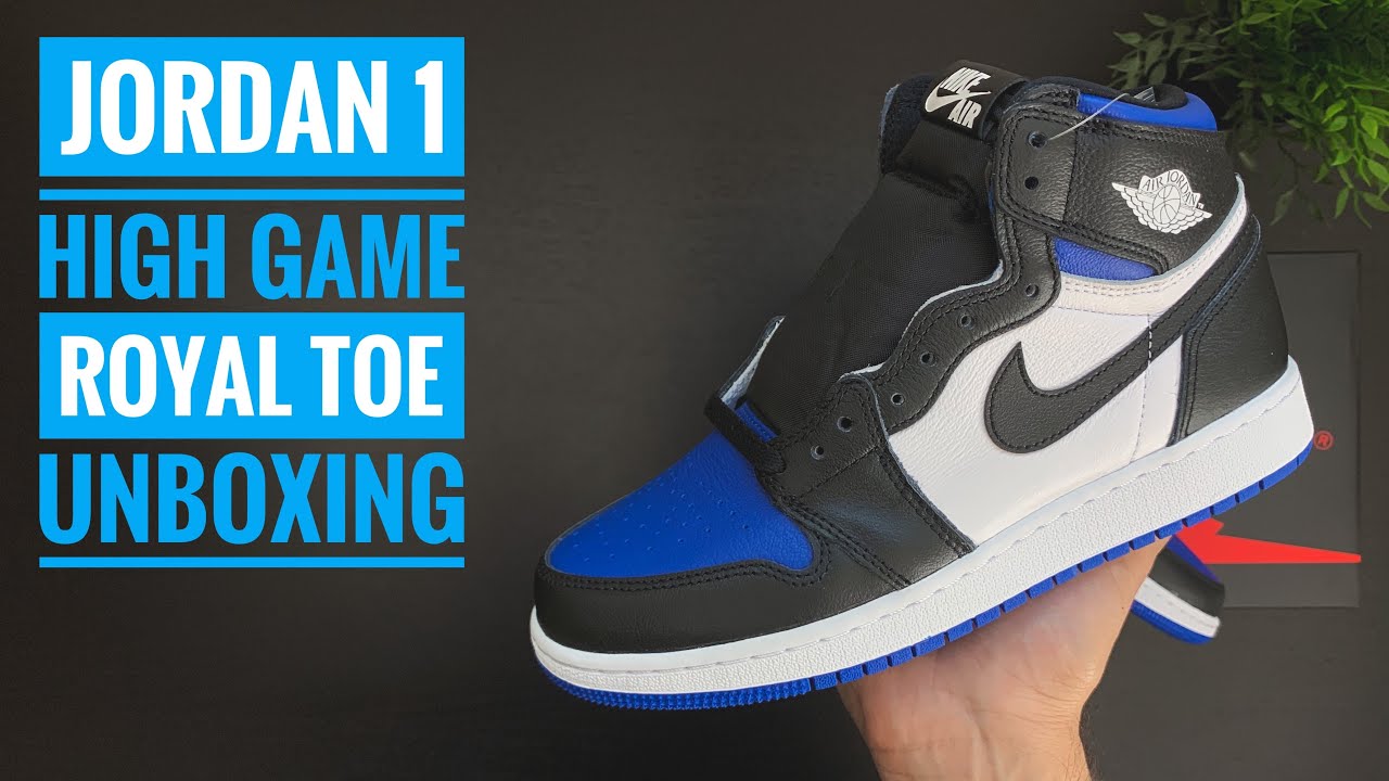 Jordan 1 Retro High 'Game Royal Toe' | Unboxing | 4K | Sneaker Therapy ...