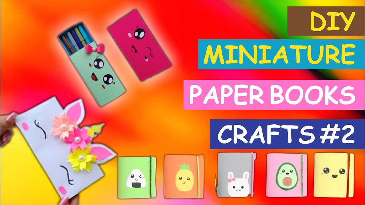 Diy Miniature Paper Books Crafts | Paper Book Crafts Tutorial | My Diy ...
