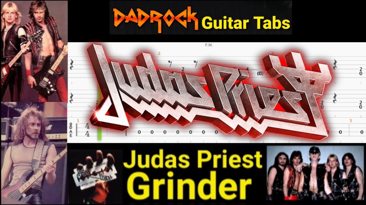 Grinder - Judas Priest - Guitar + Bass TABS Lesson - YouTube