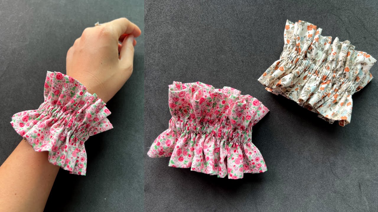 5 Minutes !!! make Scrunchies . DIY Ruffle Scrunchies Sewing Tutorial ...