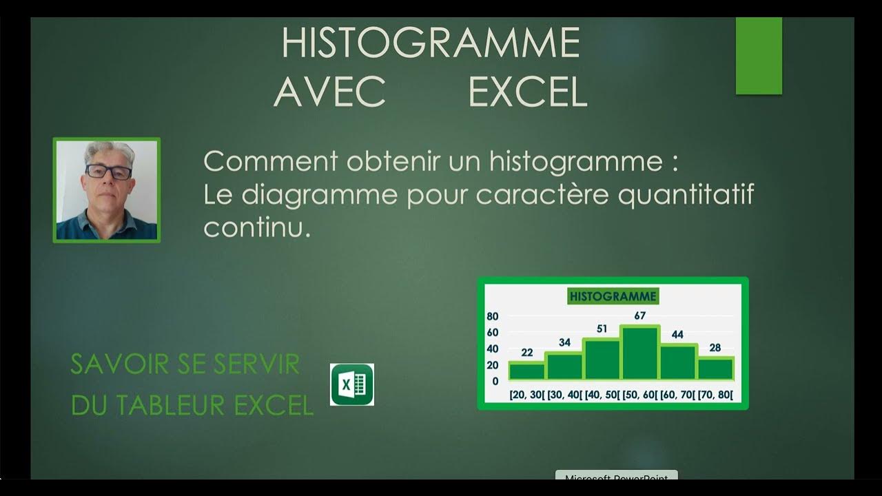 Comment obtenir un histogramme avec le tableur Excel - YouTube