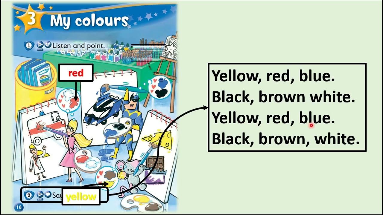Kid's Box Starter - Unit 3 - My Colours - 2 - Say the chant. - YouTube