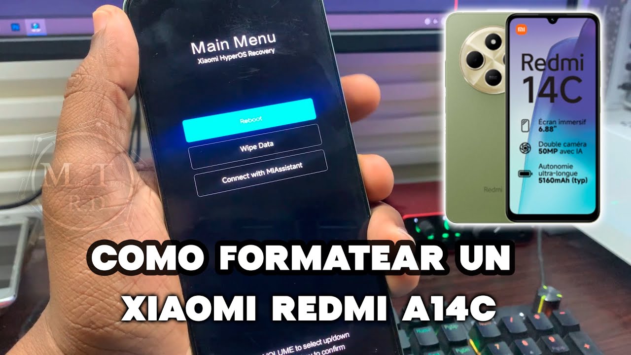 COMO FORMATEAR UN XIAOMI REDMI A14C⎪Hard Reset REDMI 14C SIN PC - YouTube