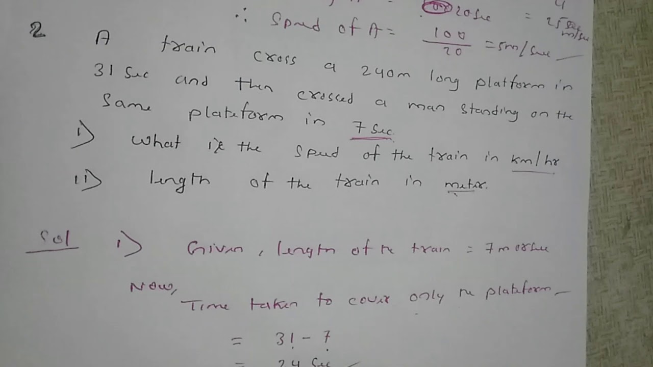 Distance,Time,Speed || Questions of Distance,Speed and Time ...