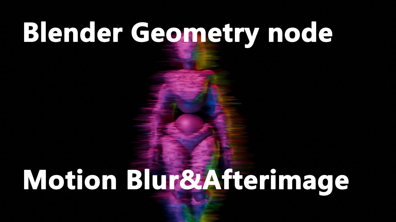 Blender 4.2 Geometry nodes to make cool motion blur and afterimage effect - YouTube