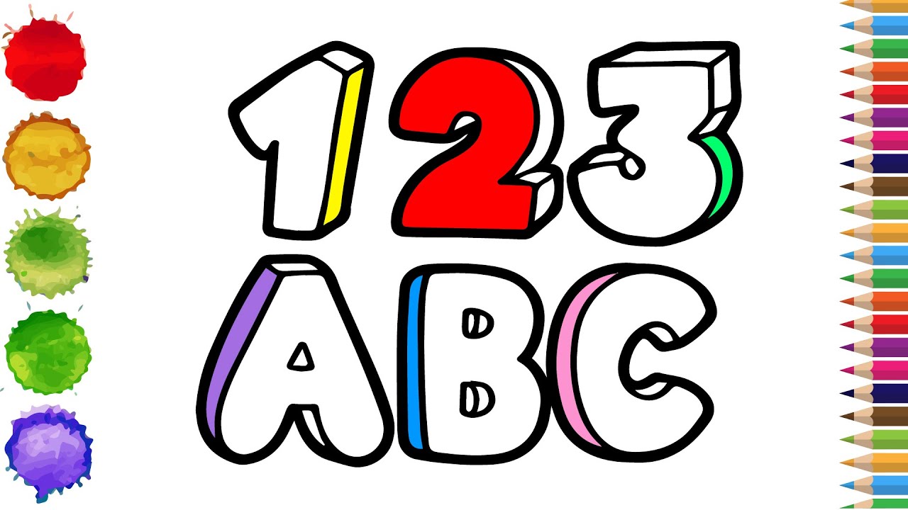 How to Draw a Numbers and Letters | Step by Step - YouTube
