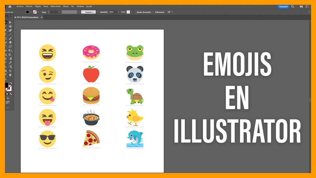 CÓMO USAR EMOJIS en ILLUSTRATOR 😀 EMOTICONOS - YouTube