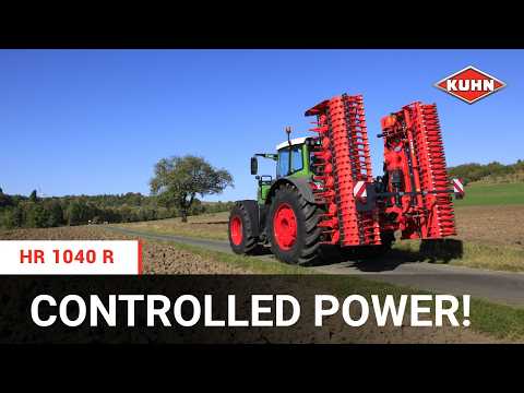 KUHN HR 1040 R - Large width power harrow (in action)