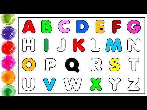 Alphabet Abc song, English Words, Coloring 12345, Counting, Numbers 1, shape - YouTube