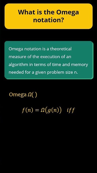 21. What is the Omega Notation #Shorts #algorithm #datastructures - YouTube