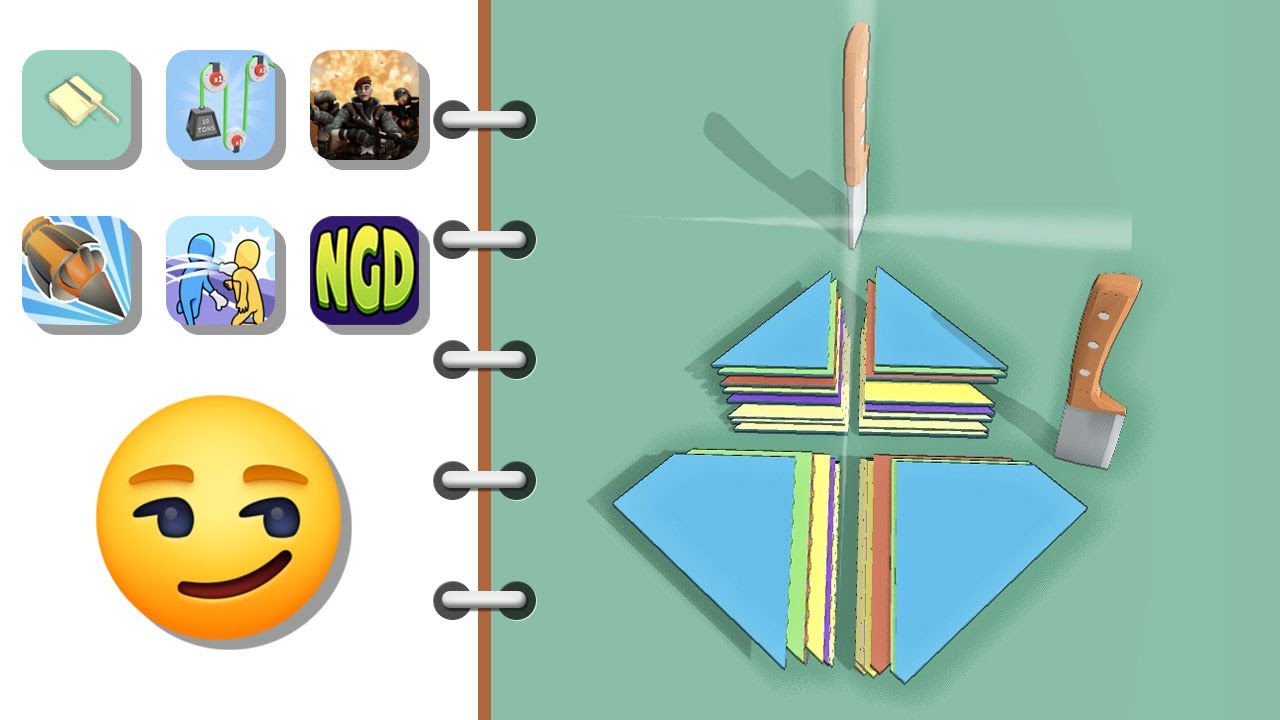 Paper Slicer, Pulley Clicker, Cover Squad, Crush & Destroy !, Skiddy ...