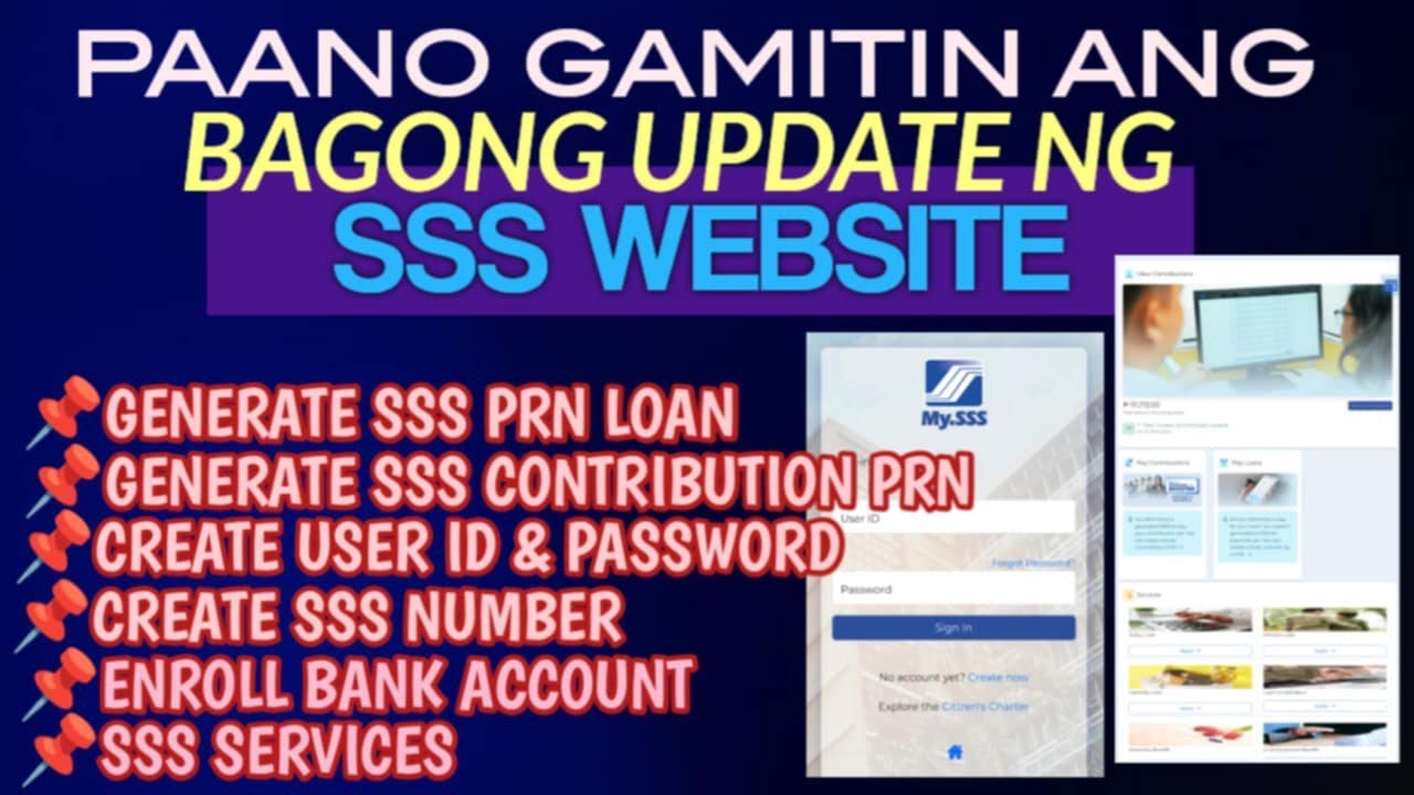 HOW TO USE THE UPDATED SSS WEBSITE | PAANO GAMITIN ANG BAGONG UPDATE NA ...