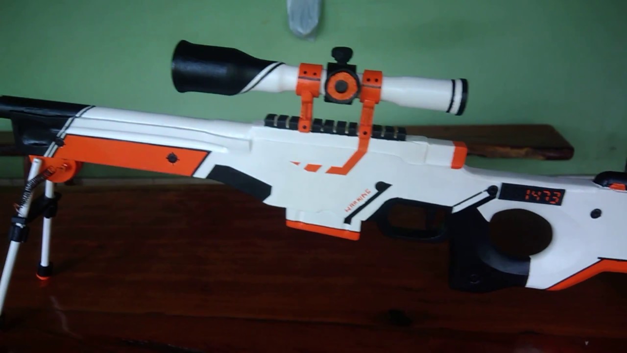AWP Asiimov CS:GO na vida real - YouTube