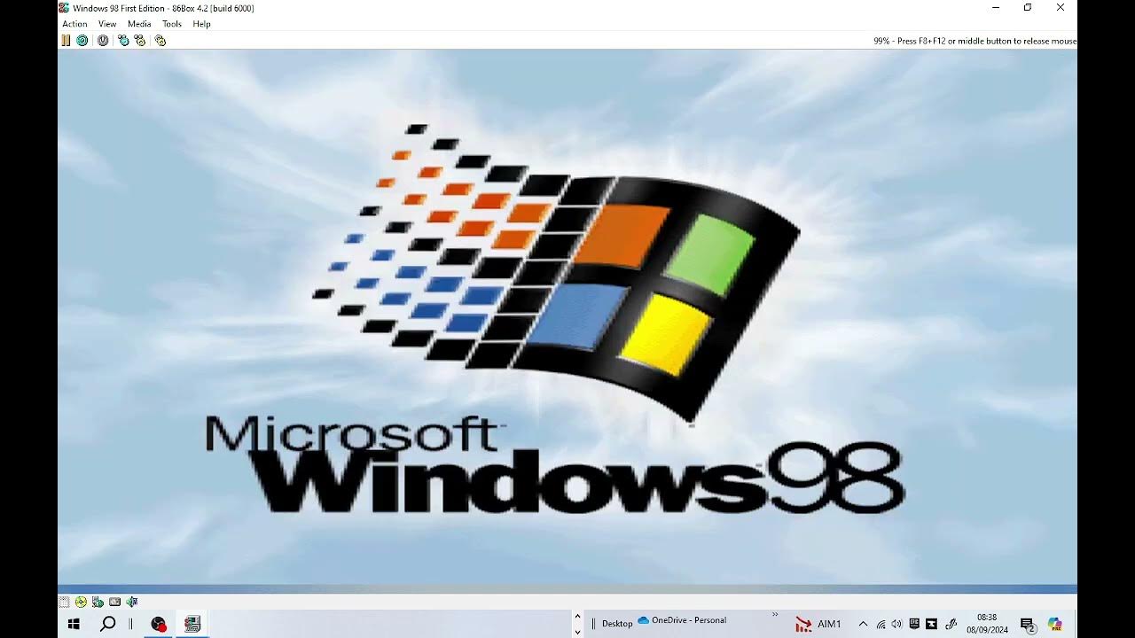 How to install Windows 98 First Edition in 86Box - YouTube