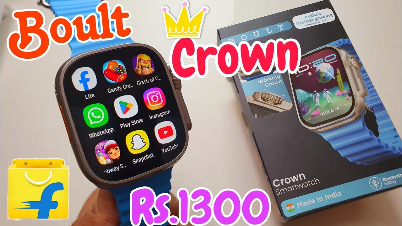 Boult Crown 👑 Smartwatch Unboxing & Review | Boult Smartwatch | Ultra ...