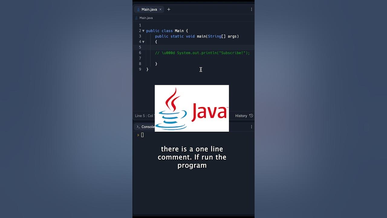 Execute COMMENTS in #Java | Unicode - YouTube