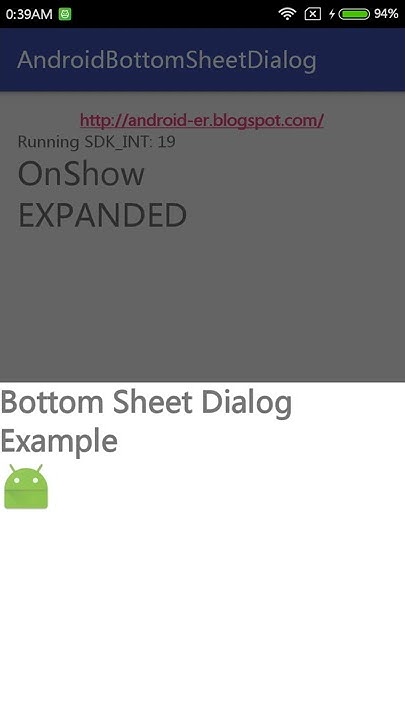 Android BottomSheetDialog example - YouTube