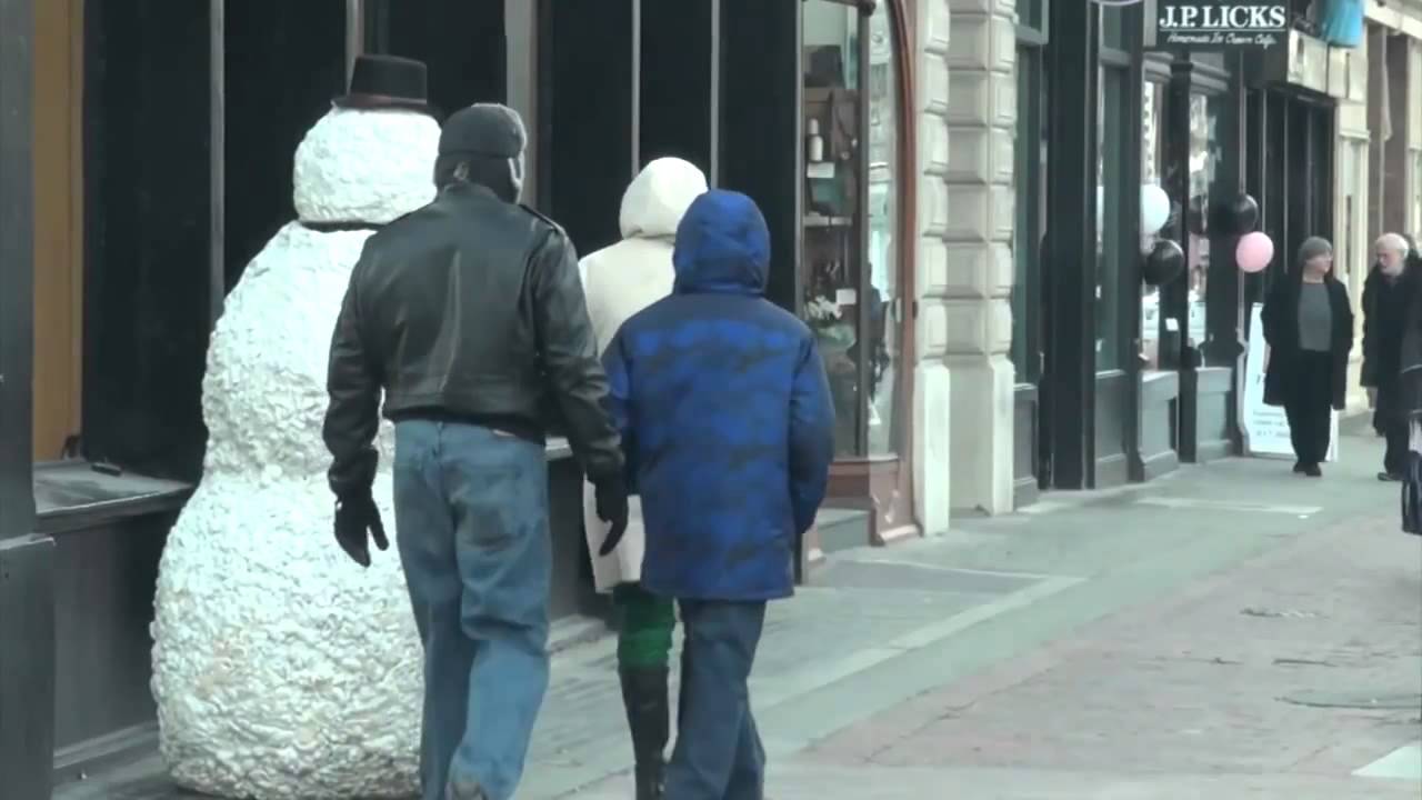 Funny Scary Snowman Prank Season 4 Episode 4 Boston - YouTube