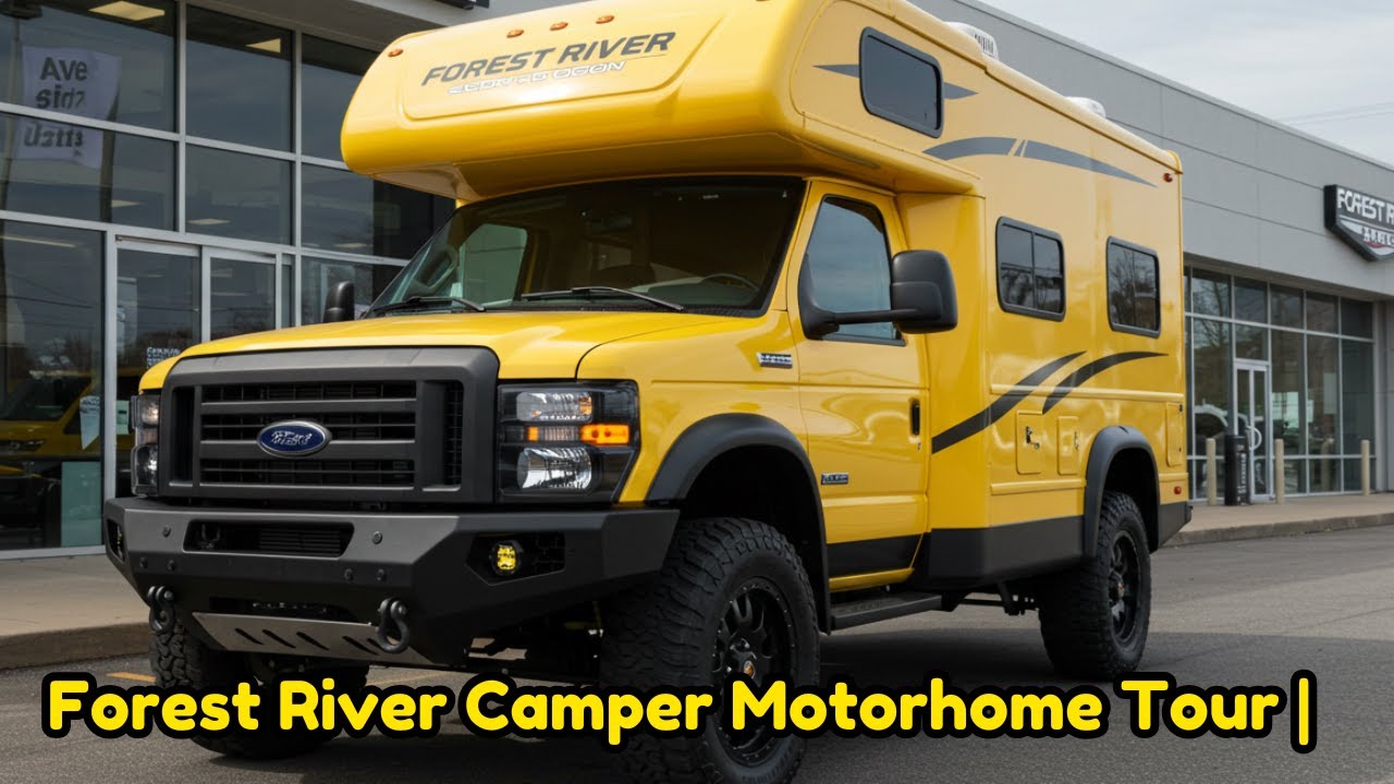 Forest River Camper Motorhome Tour | Vibrant Yellow 4x4 RV With Off ...